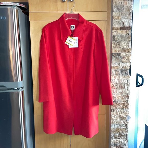 Anne Klein | Jackets & Coats | New Ak Red Car Coat | Poshmark